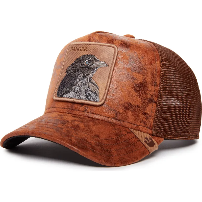 Goorin Bros. Danger Crow The Farm Brown Trucker Hat: Caphunters.co.uk