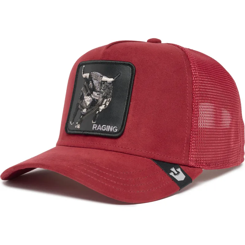 Goorin Bros. Bull Raging The Suede Rager The Farm Red Trucker Hat ...