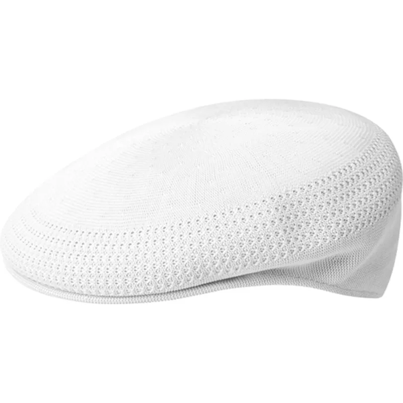 Kangol Tropic 504 Ventair White Flat Cap: Caphunters.co.uk