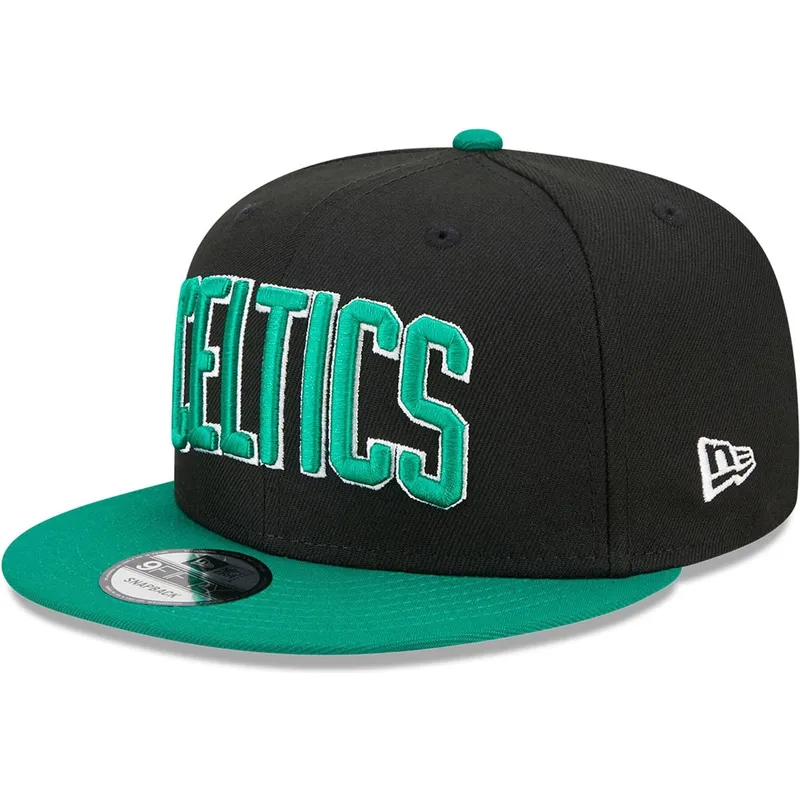 New Era Flat Brim 9FIFTY Statement Boston Celtics NBA Black and Green ...