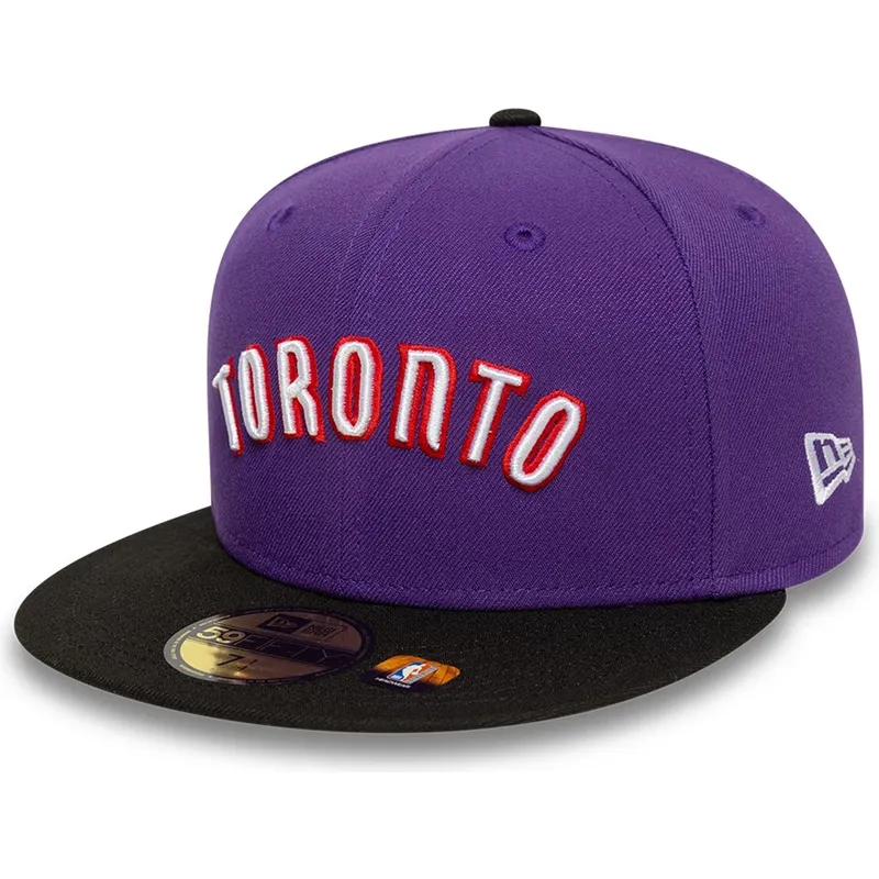 New Era Flat Brim 59FIFTY Classic Toronto Raptors NBA Purple and Black ...