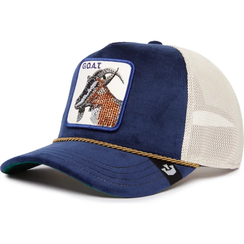 Goorin Bros. Sapphire Goat The Farm Jewel Tones Blue and White Trucker ...