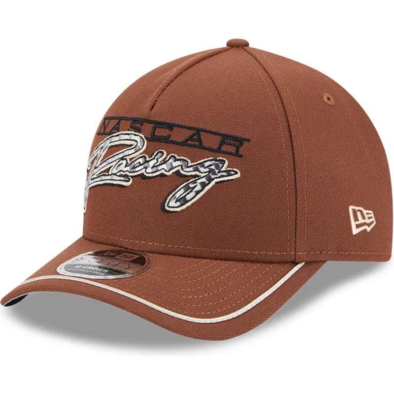 New Era Curved Brim 9FORTY M-Crown A Frame Motorsport NASCAR Brown ...