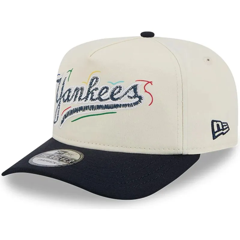 New Era Curved Brim Golfer Team Scribble New York Yankees MLB White and ...