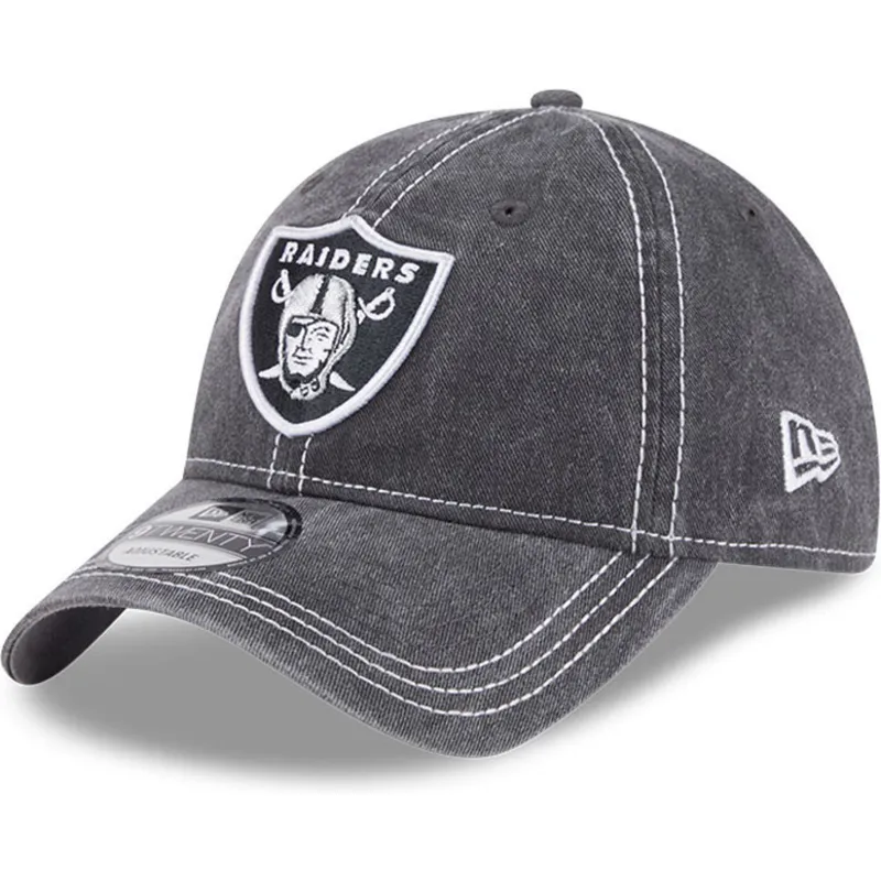 New Era Curved Brim 9TWENTY Washed Contrast Las Vegas Raiders NFL Grey ...