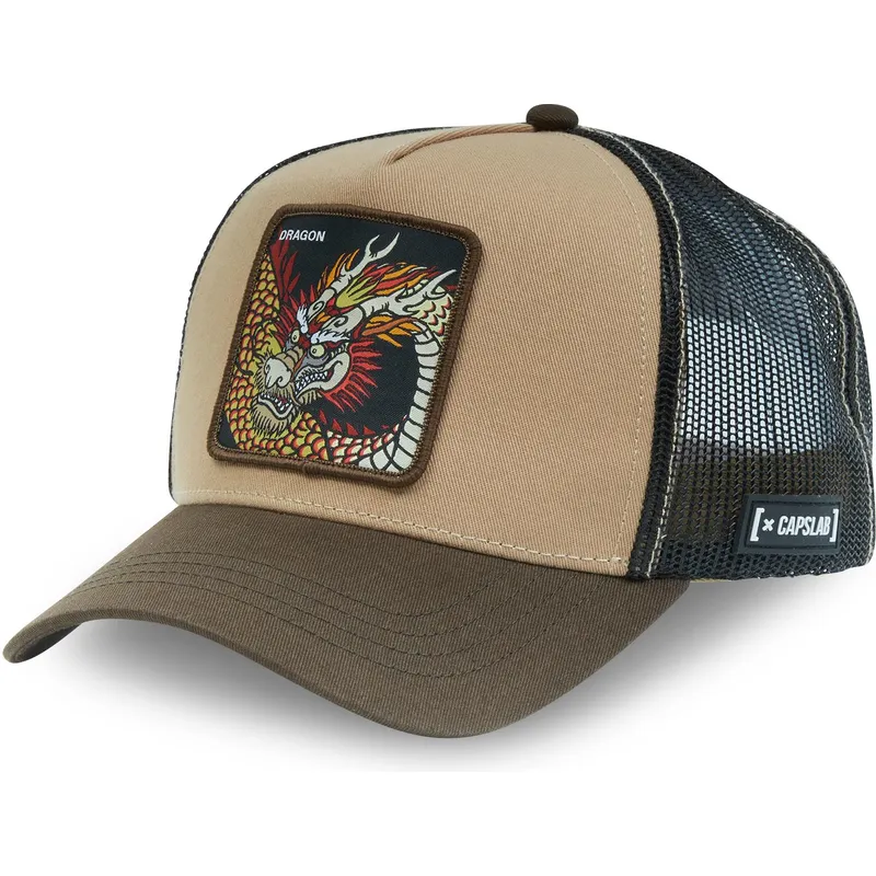 Capslab Dragon DRA Beasts Brown Trucker Hat: Caphunters.co.uk