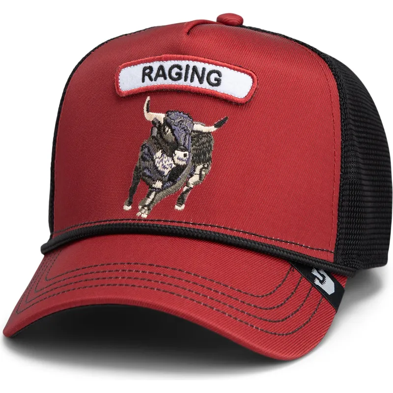 Goorin Bros. GB2 Raging Bull The Rocker The Farm Red and Black Trucker ...