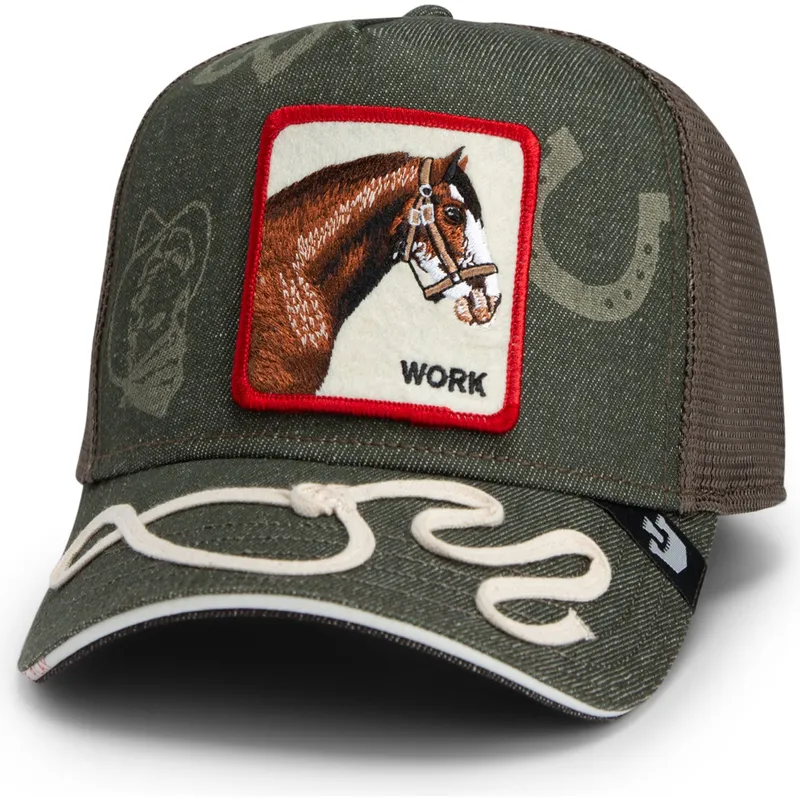 Goorin Bros. Work Double Shift Horse Play The Farm Green Trucker Hat ...