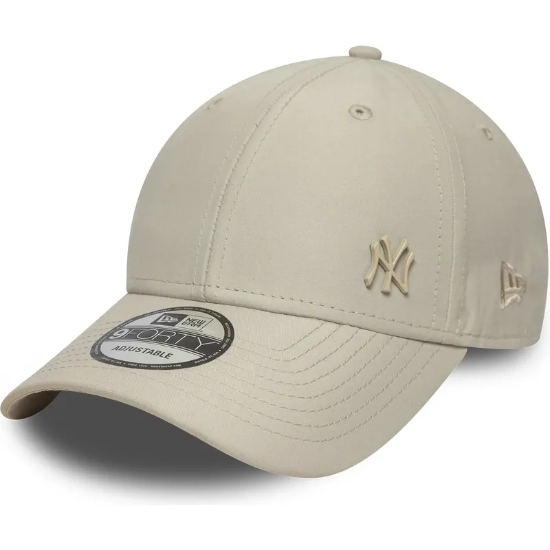 New Era Curved Brim 9FORTY Tonal Flawless New York Yankees MLB Beige Adjustable Cap: Caphunters ...