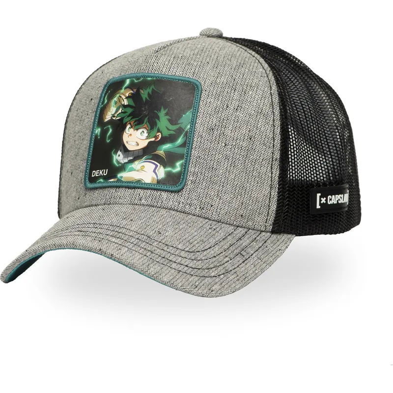 Capslab Izuku Midoriya Deku MHA DEK My Hero Academia Grey Trucker Hat ...