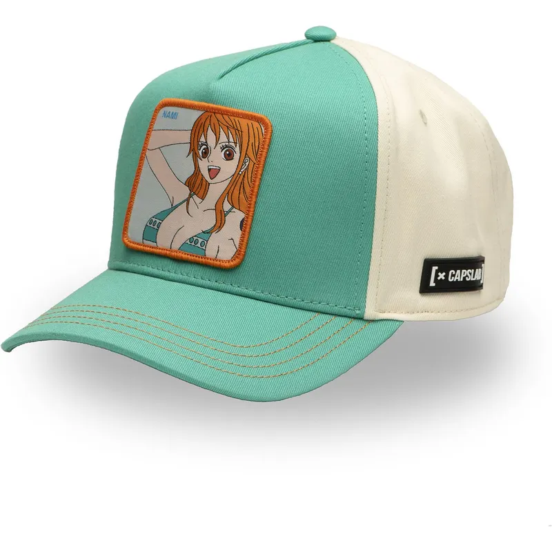 Capslab Curved Brim Nami OP5 NAM One Piece Blue and White Snapback Cap ...