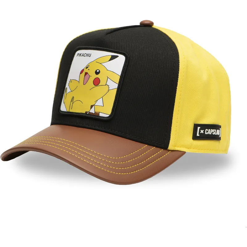 Capslab Curved Brim Pikachu PMK6 PIK Pokémon Black, Yellow and Brown ...