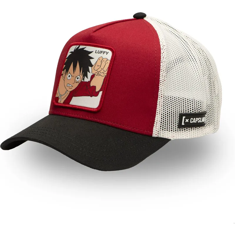 Capslab Monkey D. Luffy OP5 RED One Piece Red, White and Black Trucker ...