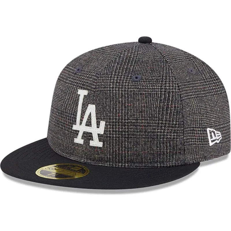 New Era Flat Brim 59FIFTY Day Retro Crown Los Angeles Dodgers MLB Black ...
