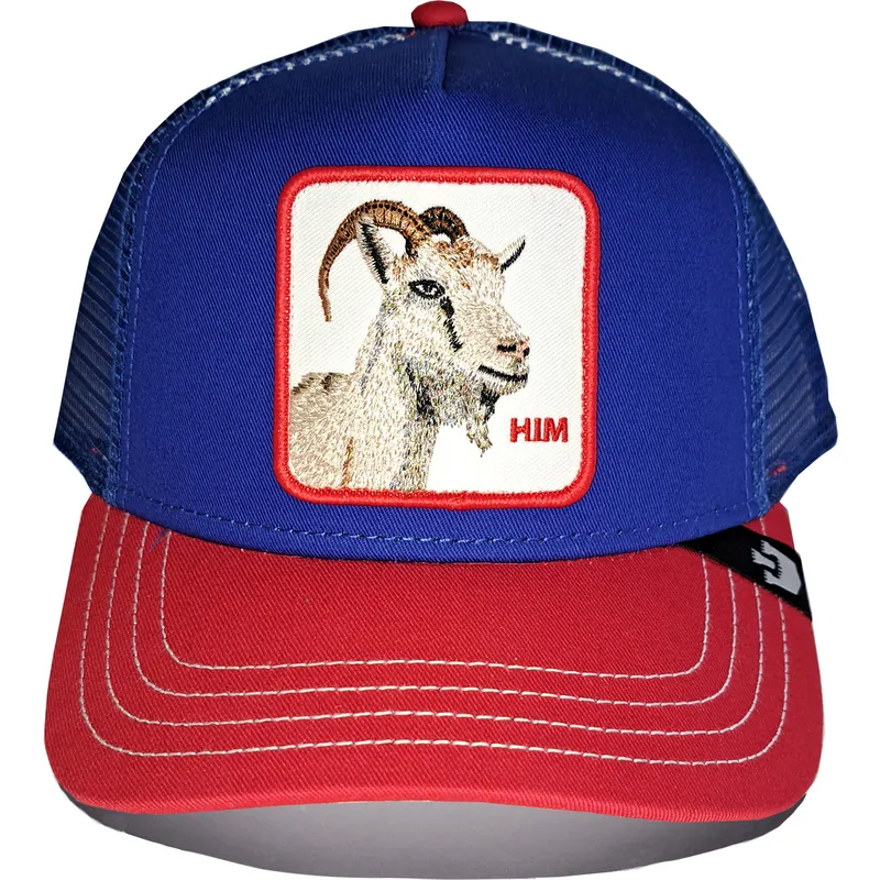 Goorin Bros. Goat Him Goat Fab Farm Blue and Red Trucker Hat ...