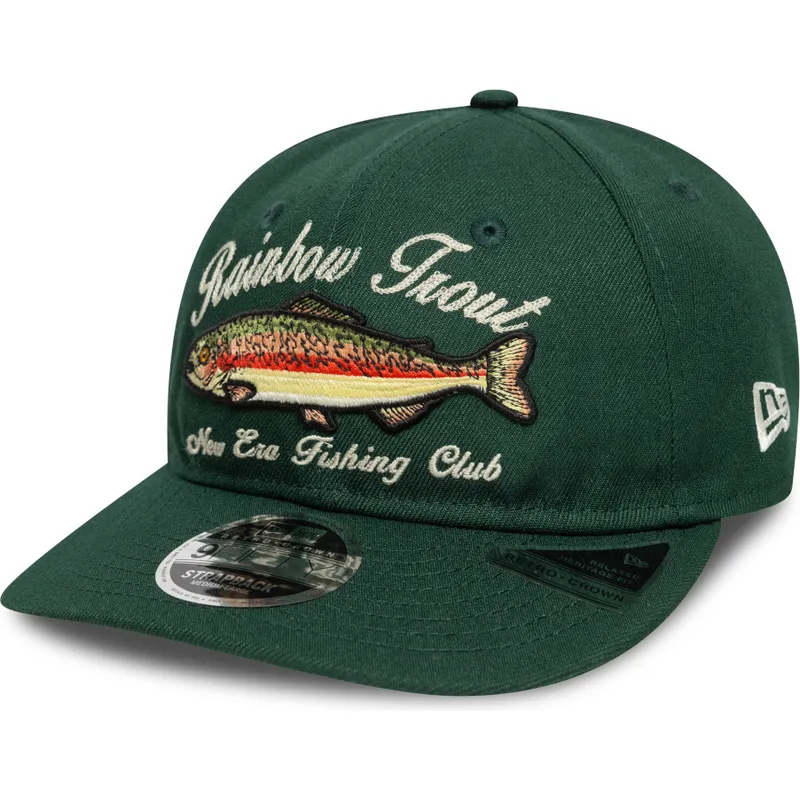 New Era Curved Brim 9FIFTY Retro Crown Outdoor Fishing Club Green ...