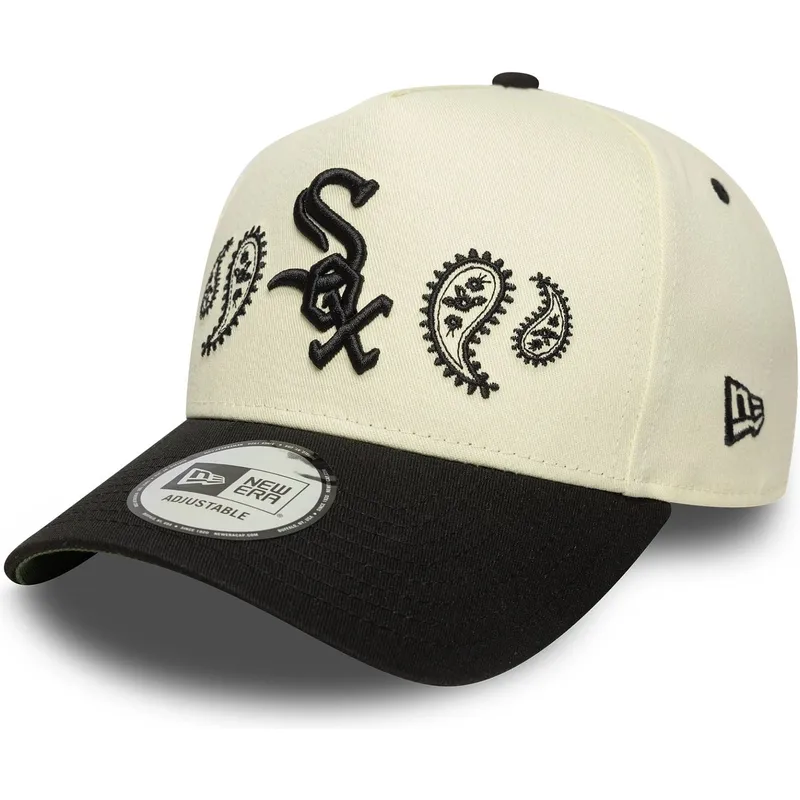 New Era Curved Brim A Frame Paisley Chicago White Sox MLB Beige and ...