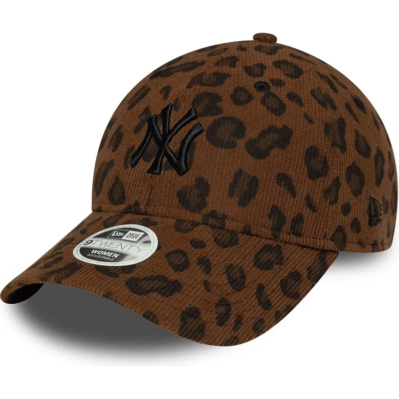 New Era Curved Brim Women 9FORTY Leopard Cord New York Yankees MLB ...