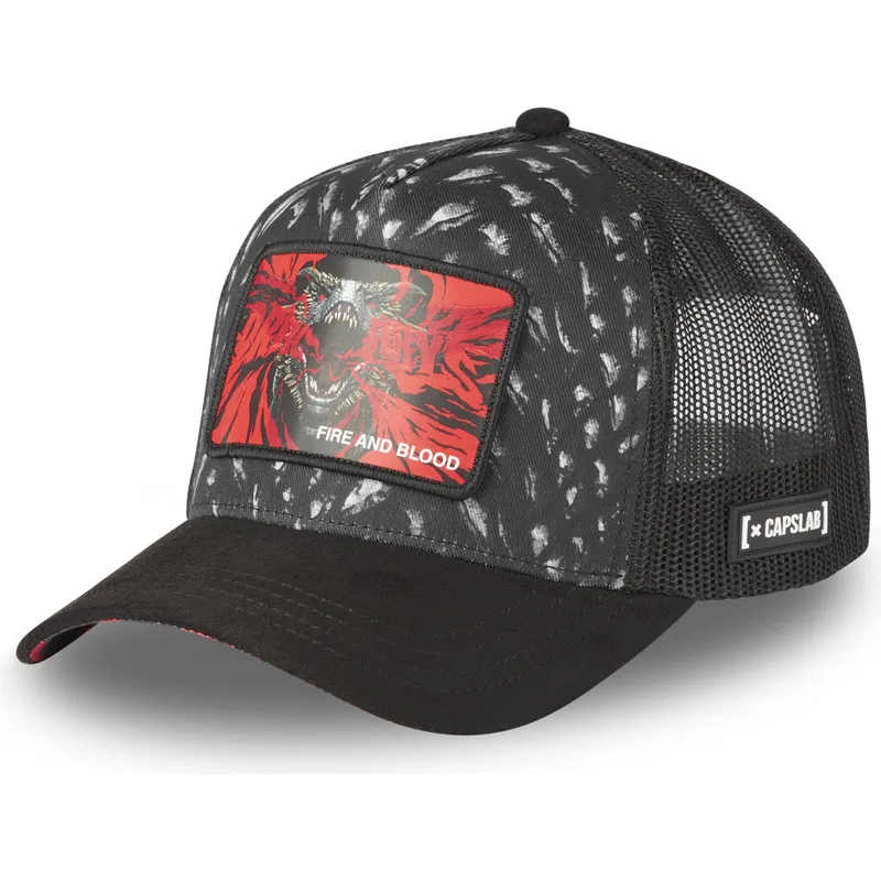 Capslab Dracarys Fire And Blood GOT BLO Game of Thrones Black Trucker ...