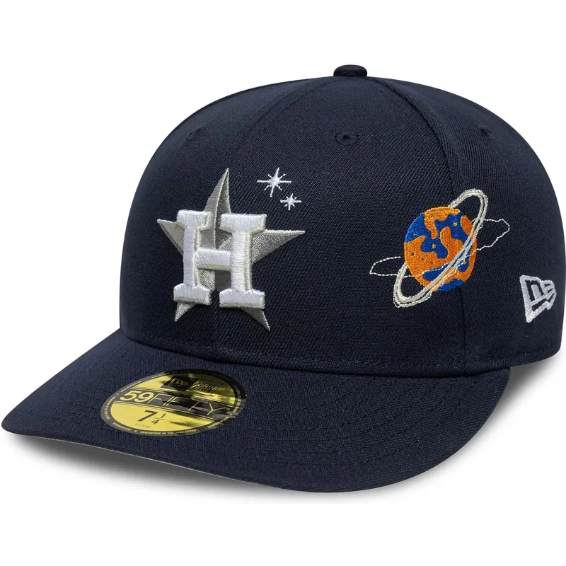 New Era Curved Brim 59FIFTY Planet Icon Houston Astros MLB Navy Blue ...